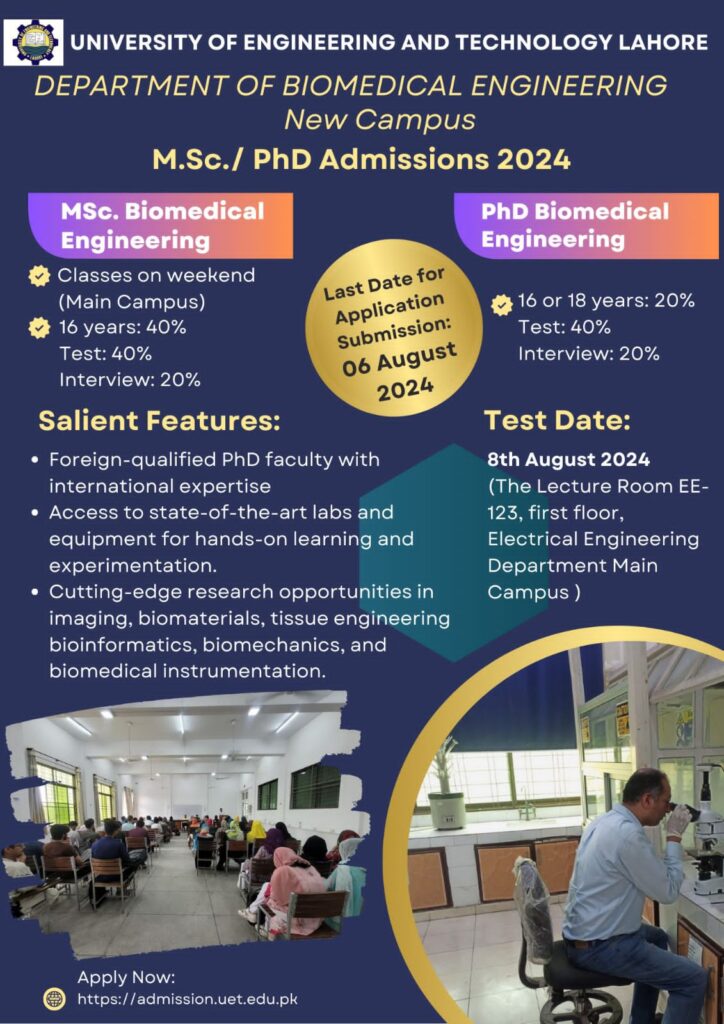 DEPARTMENT OF BIOMEDICAL ENGINEERING – Offers First Level II ...